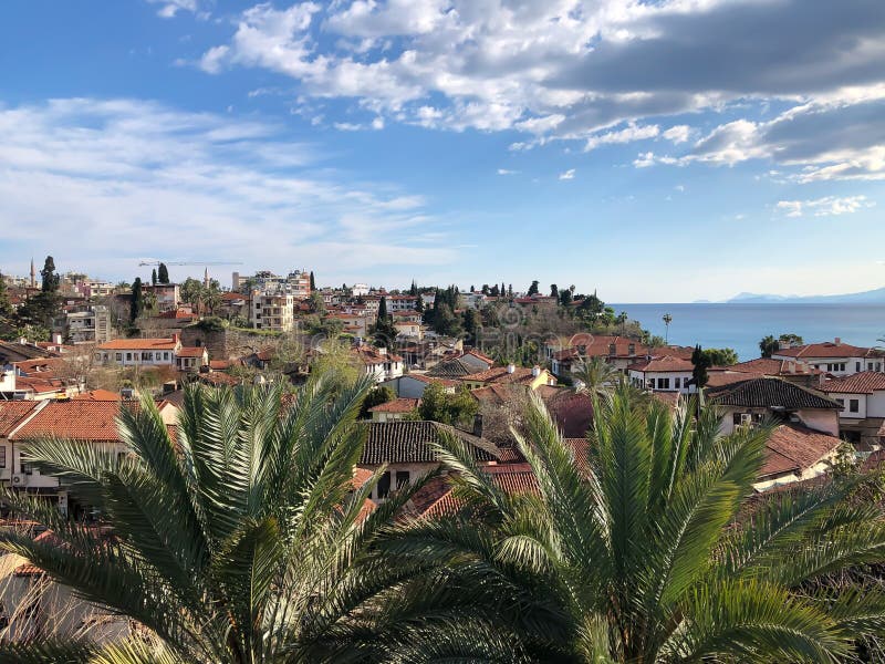 Panoramic View of the Old City of Antalya Kaleici Turkey Stock Photo ...