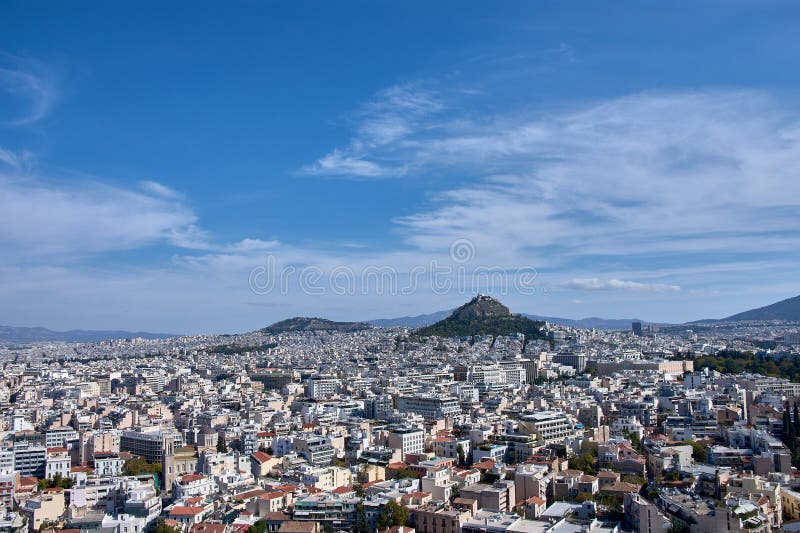 Panoramic View of the Old City of Athens, Greece Stock Photo - Image of ...