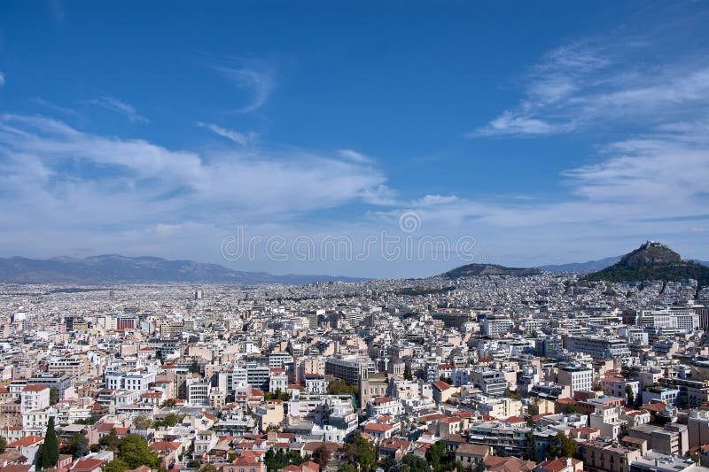 Panoramic View of the Old City of Athens, Greece Stock Image - Image of ...