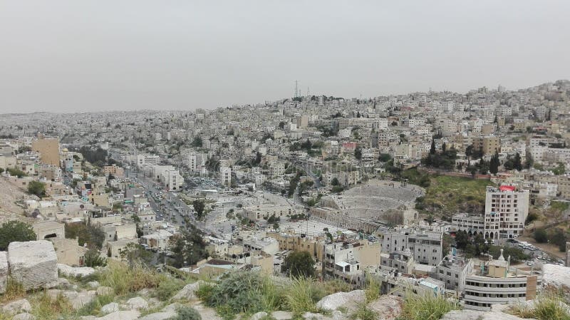 View of Amman from the Old Citadel Stock Photo - Image of capital ...