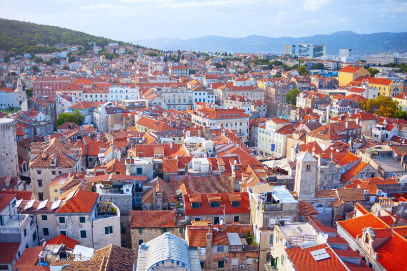 Panoramic View of the Old Town of Split Croatia Stock Image - Image of ...