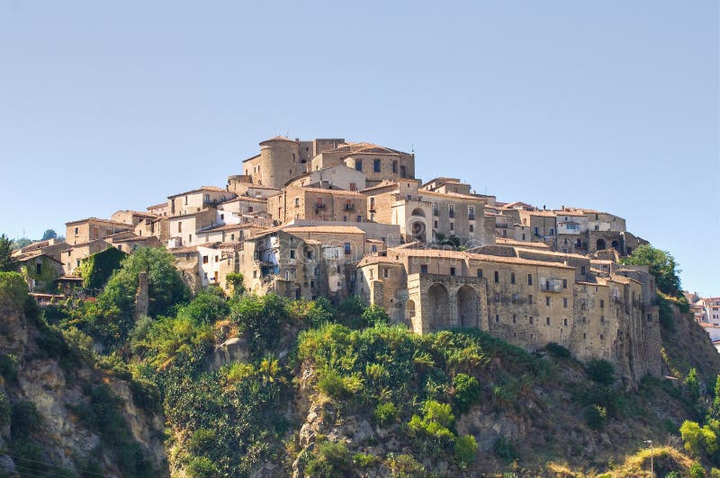 Panoramic View of Oriolo. Calabria. Italy. Stock Image - Image of ...