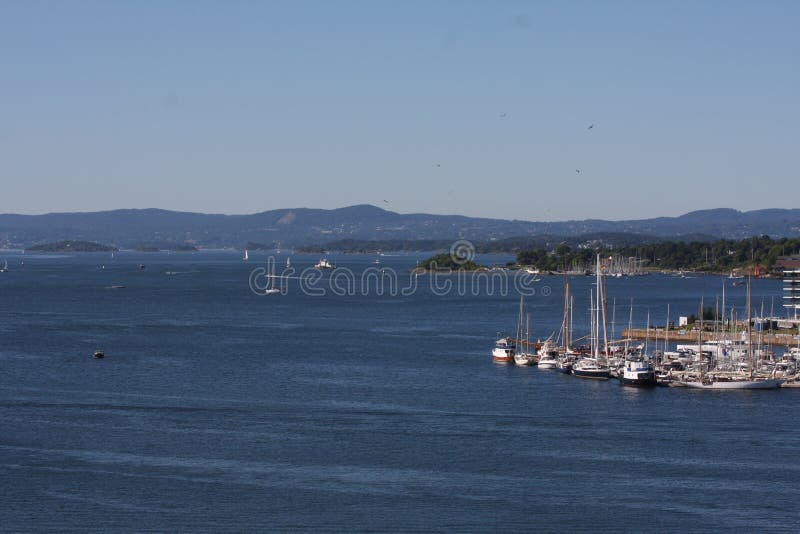 Panoramic View of Oslo Bay in Norway Stock Image - Image of nordic ...