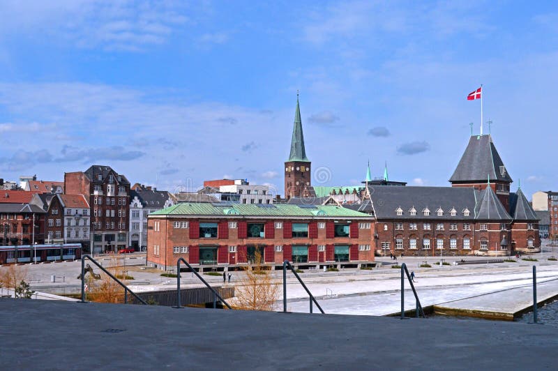 Panoramic View Over Aarhus in Danmark Editorial Stock Image - Image of ...