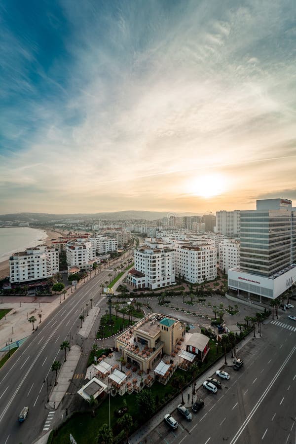 Panoramic View Over the Buildings Downtown Tanger in Morocco Editorial ...