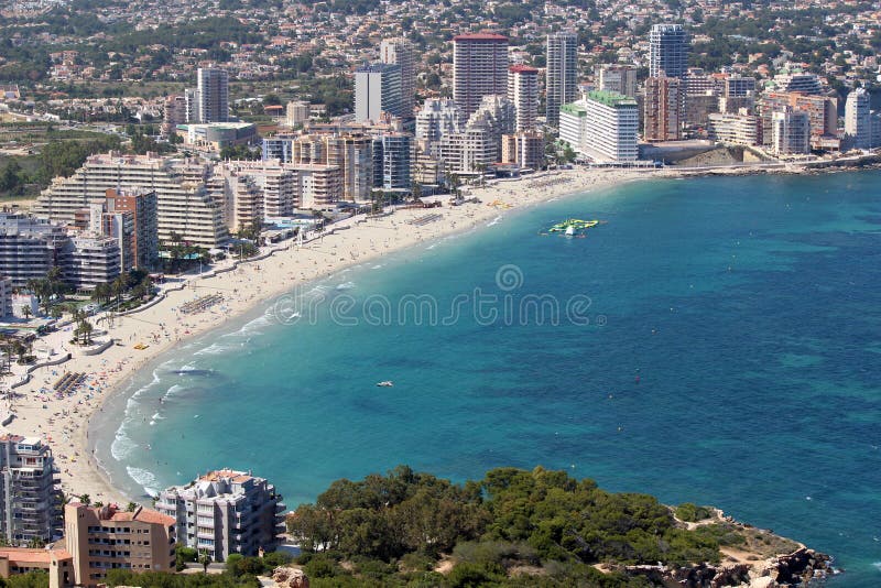 Panoramic View Over Calp (Spain) Stock Image - Image of holiday, famous ...