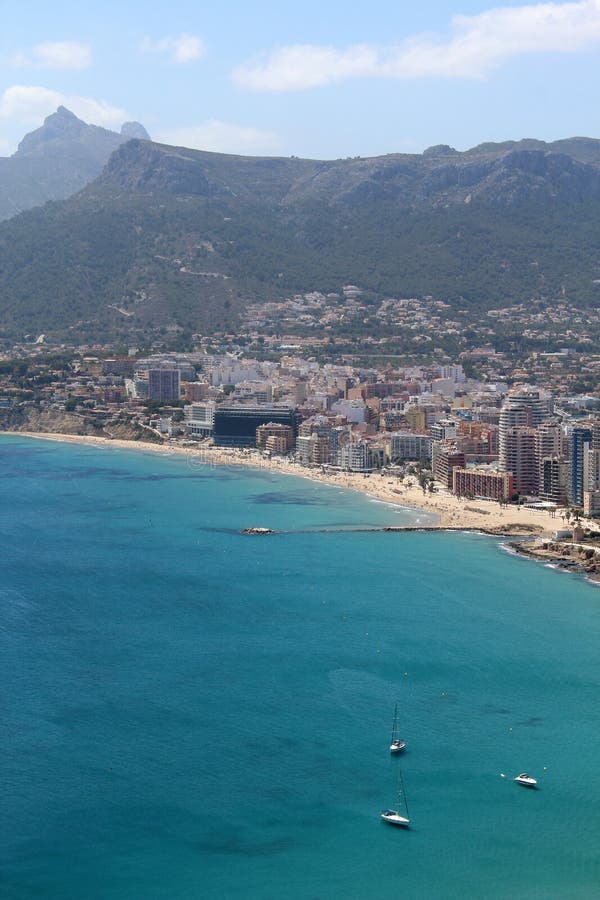 Panoramic View Over Calp (Spain) Stock Photo - Image of idyllic ...