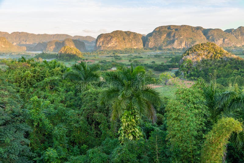 Panoramic View Over Landscape with Mogotes in Vinales Valley, Cuba ...