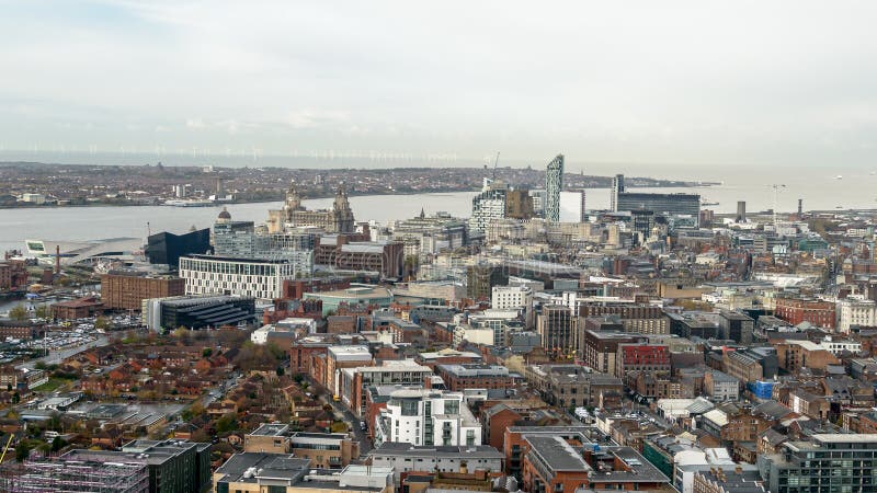 Panoramic View Over Liverpool - North-West Side Editorial Photo - Image ...