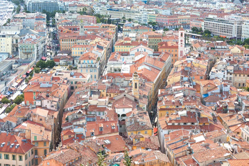Panoramic View Over the Rooftops of Nice Editorial Image - Image of ...