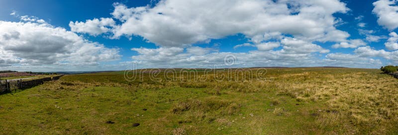 Panoramic View Over the Rural Fields in the Peak District Stock Image ...