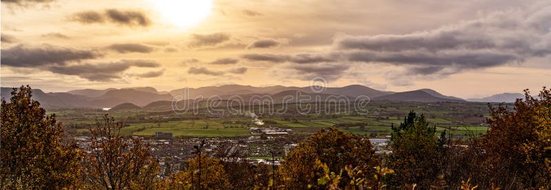 A Panoramic View Overlooking Penrith and the Mountains of the English ...