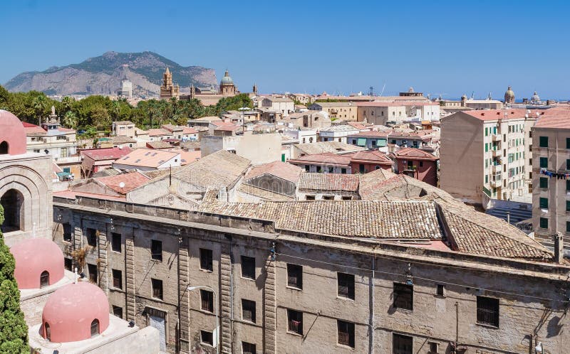 Panoramic View of Palermo. Sicily Stock Photo - Image of norman, portal ...