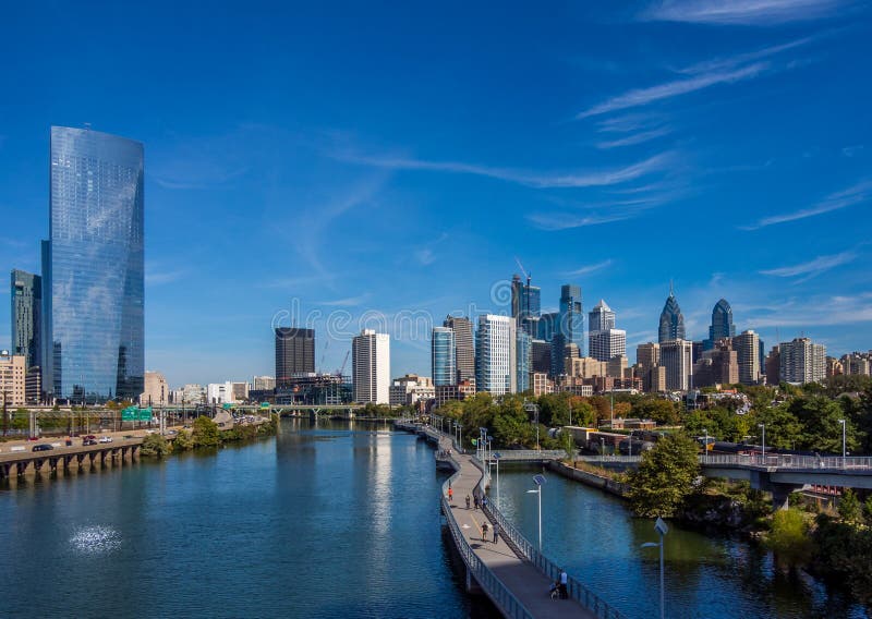 View of Philadelphia Downtown Editorial Photo - Image of cityscape ...