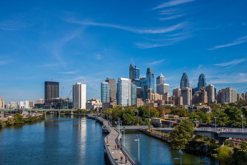 Philadelphia (panoramic) editorial stock image. Image of park - 24234109
