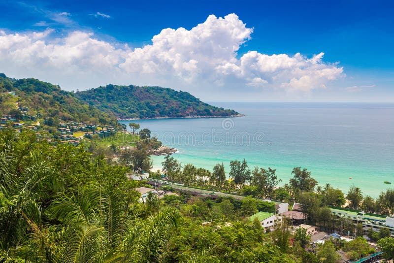 Panoramic view of Phuket stock image. Image of kata - 258725759