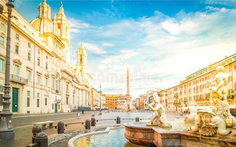 Piazza Navona, Rome, Italy stock photo. Image of sightseeing - 314686788