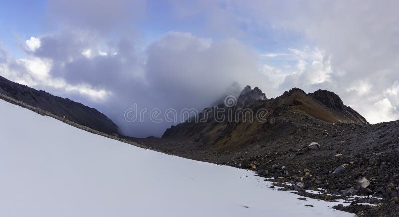 Panoramic View of Pico De Orizaba Volcano in Mexico Stock Photo - Image ...