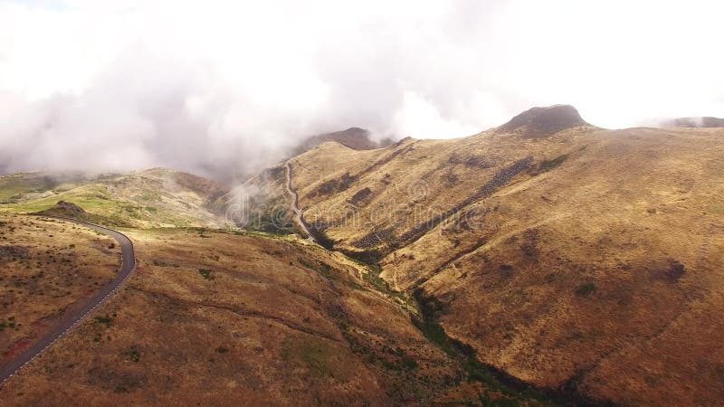 Pico Do Arieiro at Evening Twilight. Cloud Inversion. Aerial View ...