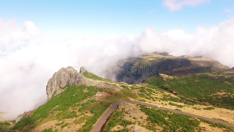 Pico Do Arieiro at Evening Twilight. Cloud Inversion. Aerial View ...