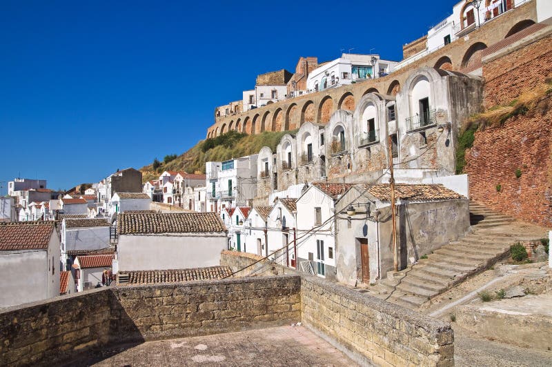 Panoramic View of Pisticci. Basilicata. Italy. Stock Image - Image of ...