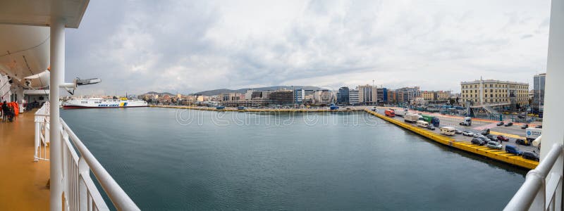 Panoramic View of the Port of Piraeus in Athens in Greece Editorial ...