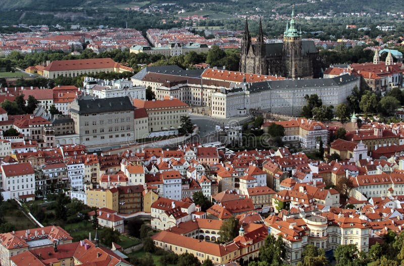 Panoramic view of Prague stock image. Image of famous - 49669075
