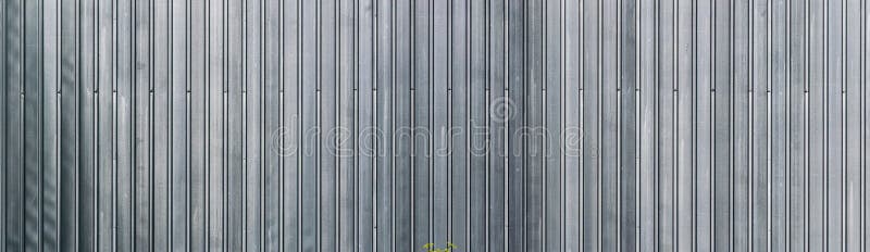 Panoramic View of Profiled Sheet Metal Wall. Gray Metal Texture Surface ...