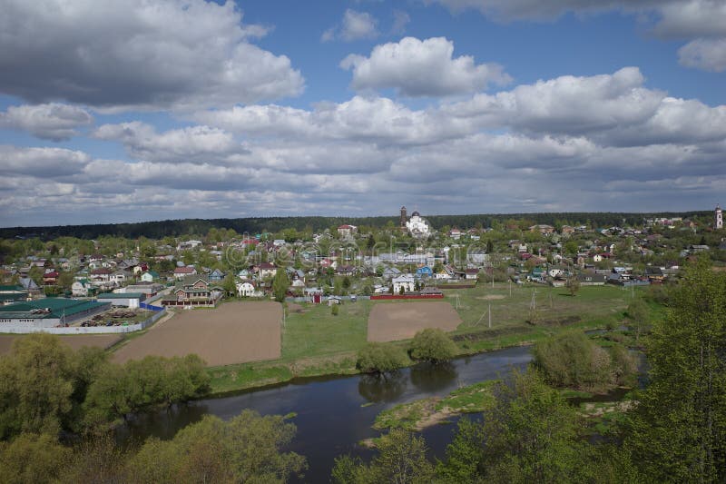 Panoramic View of the Provincial Town from the Hill. Editorial Stock ...
