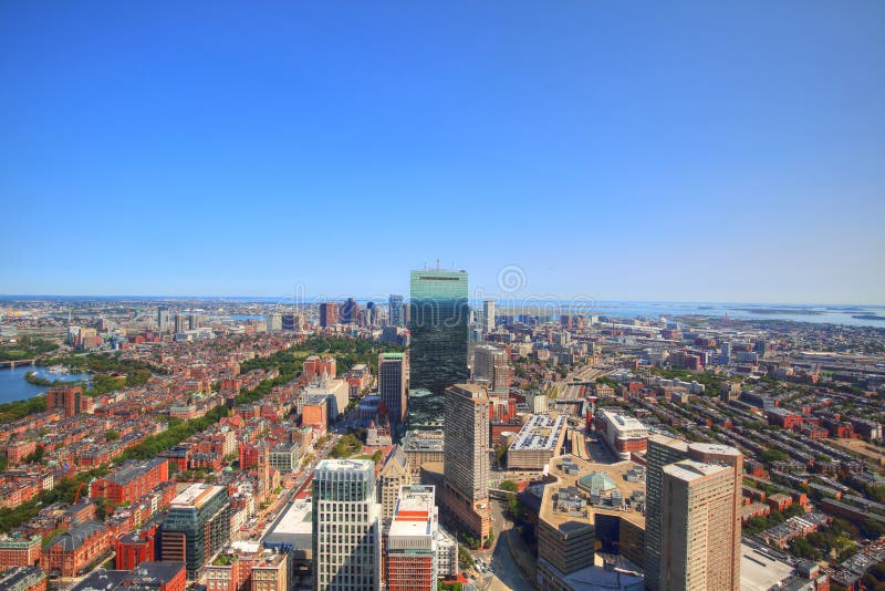 Panoramic View from Prudential Tower Observation Deck Stock Image ...