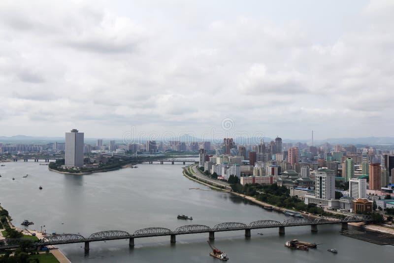 Panoramic View at Pyongyang, North Korea Stock Image - Image of north ...