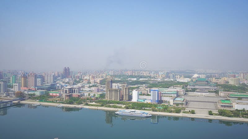 Panoramic View of Kim Il-sung Square and the National Library. April 30 ...