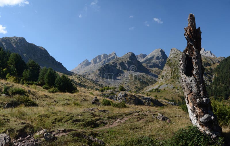 Panoramic view of Pyrenees stock photo. Image of travel - 127706576