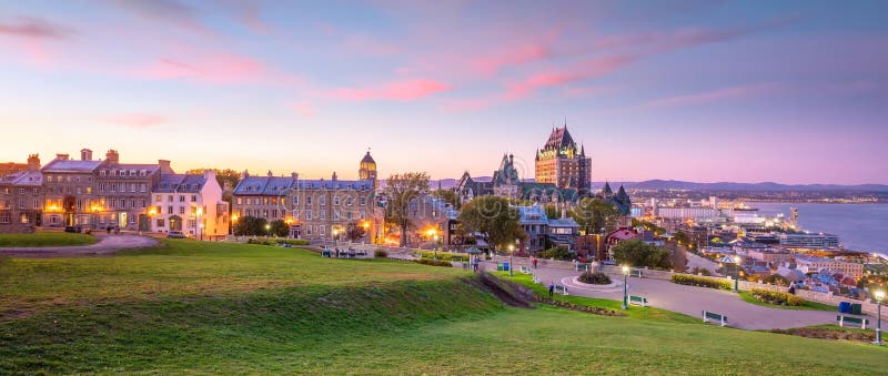 Panoramic View of Quebec City Skyline in Canada Stock Photo - Image of ...