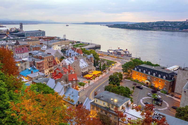 Panoramic View of Quebec City Skyline Canada Stock Image - Image of ...