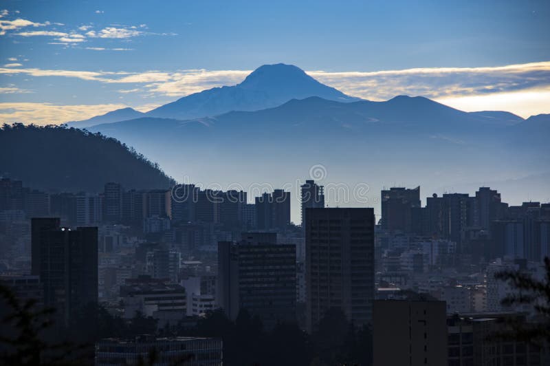 View on quito city stock image. Image of ecuador, landscape - 1598571