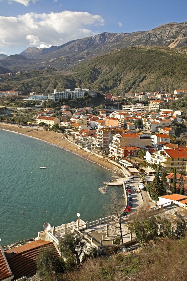 Panoramic View of Rafailovici. Montenegro Stock Image - Image of hill ...