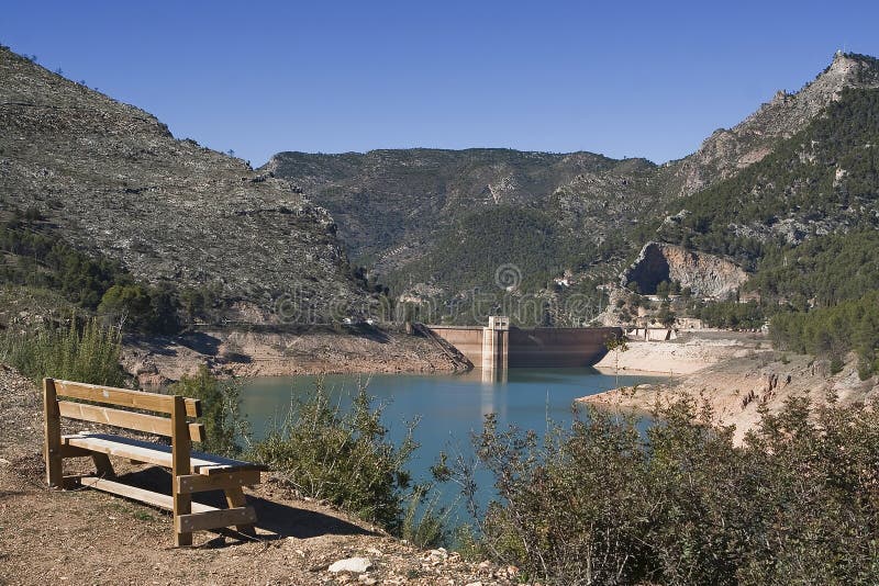 Panoramic View of Reservoir of Tranco at Half of Its Capacity Stock ...