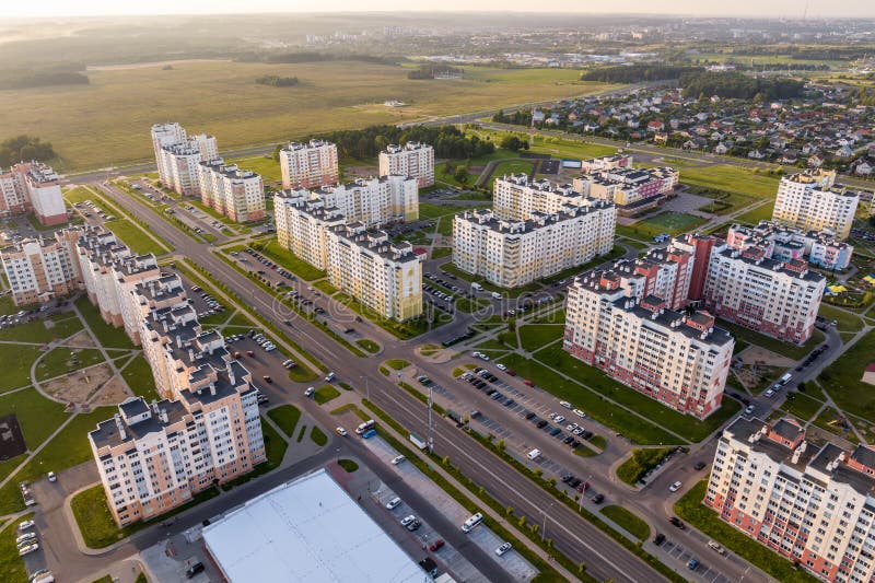 Panoramic View of the Residential Area of High-rise Buildings Stock ...