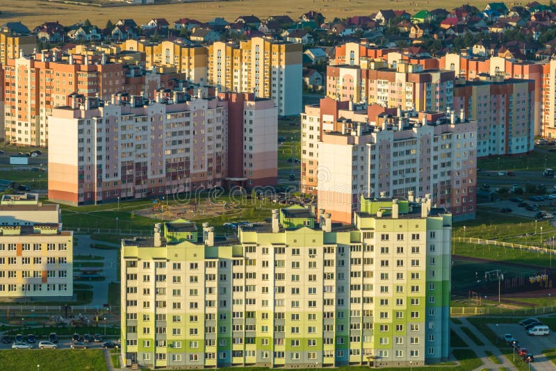 Panoramic View of the Residential Area of High-rise Buildings Stock ...