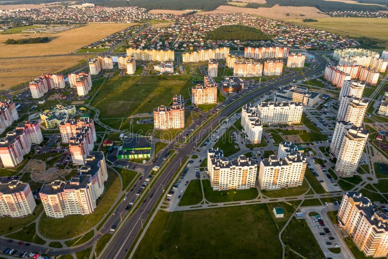 Panoramic View of the Residential Area of High-rise Buildings Stock ...
