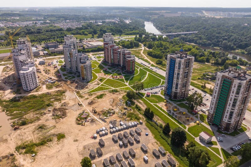 Panoramic View of the Residential Area of High-rise Buildings Stock ...