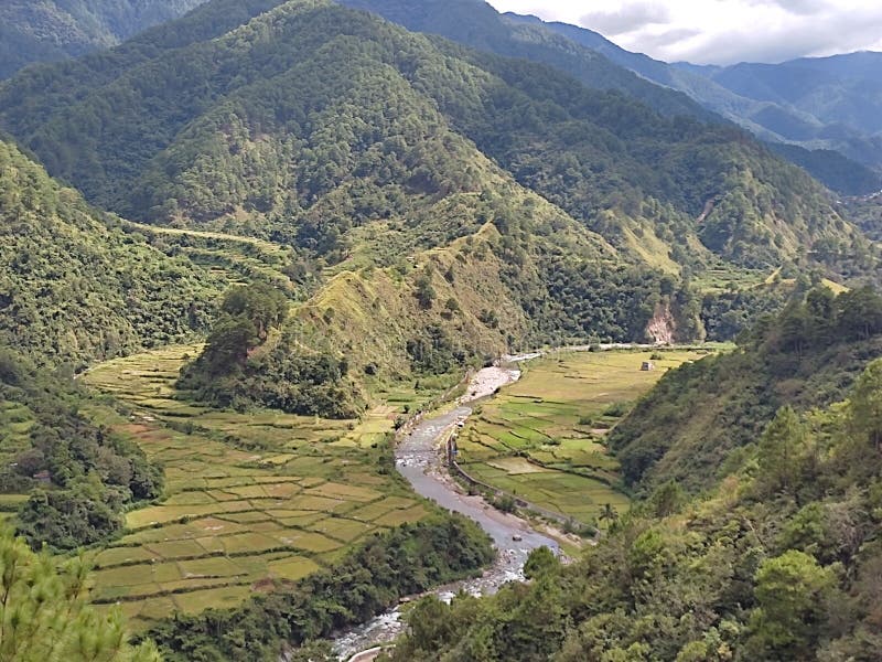 Panoramic View of Rice Terraces Located in Sabangan, Mountain Province ...