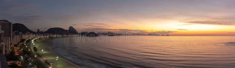Panoramic View of Rio Brazil Stock Photo - Image of glow, horizon ...