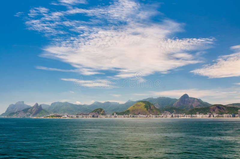 Panoramic View of Rio De Janeiro Stock Photo - Image of seascape ...