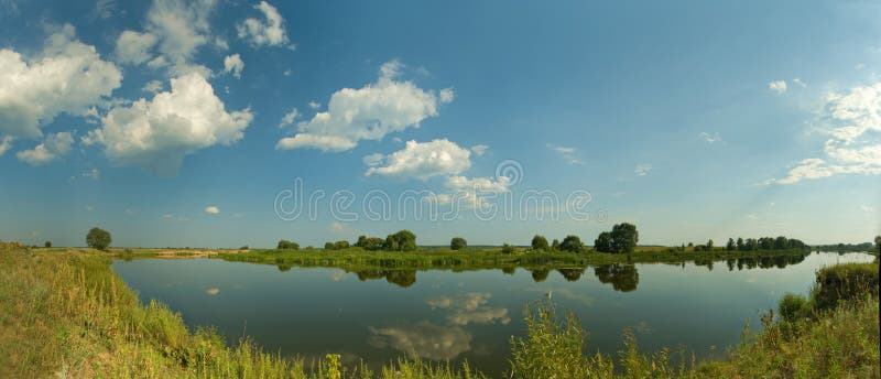 Panoramic View of River Zna Stock Image - Image of praying ...