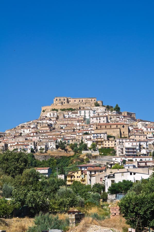 Panoramic View of Rocca Imperiale. Calabria. Italy. Stock Image - Image ...
