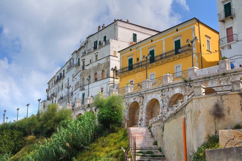 Panoramic View of Rodi Garganico. Puglia. Italy. Stock Photo - Image of ...