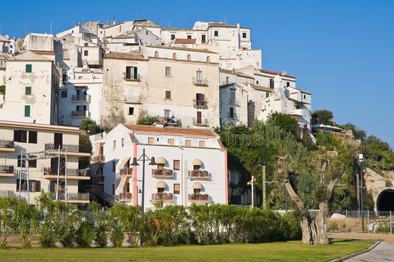 Panoramic View of Rodi Garganico. Puglia. Italy. Stock Photo - Image of ...