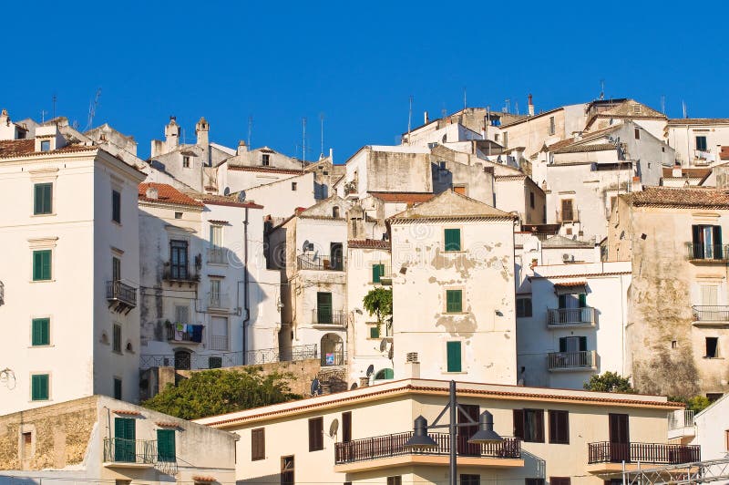 Panoramic View of Rodi Garganico. Puglia. Italy. Stock Image - Image of ...